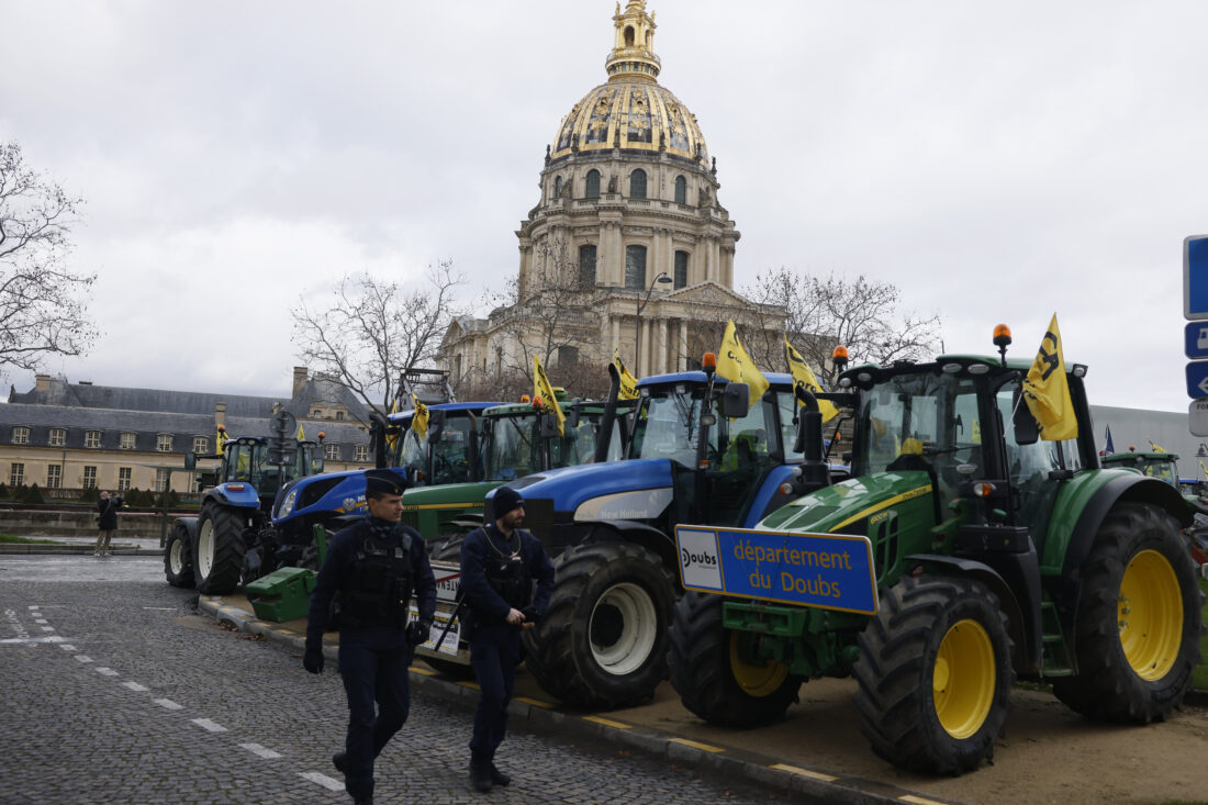 Angry French farmers with tractors are back on the streets of Paris for ...